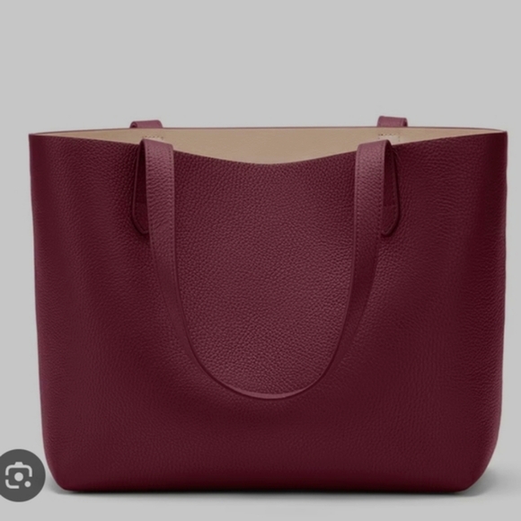 Cuyana | Bags | Cuyana Classic Structured Leather Tote Small Burgandy ...